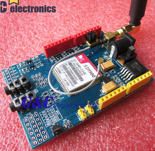 SIM900 V2.2 WIRELESS Module GSM GPRS Shield Arduino ( with SIM card ...