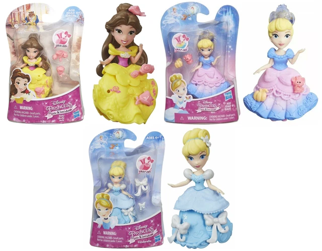 DISNEY PRINCESS LITTLE Kingdom Snap-Ins Figures Belle, Cinderella ...