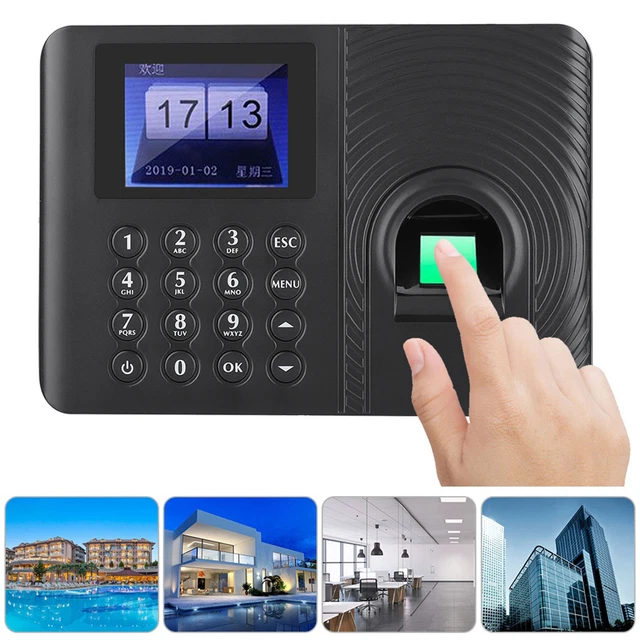 BIOMETRIC FINGERPRINT TIME Attendance Recorder Time Clock Access ...