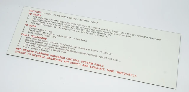 INSTRUCTION CAUTION SIGN Plaque Plate RAF Vintage Aircraft £19.99 ...