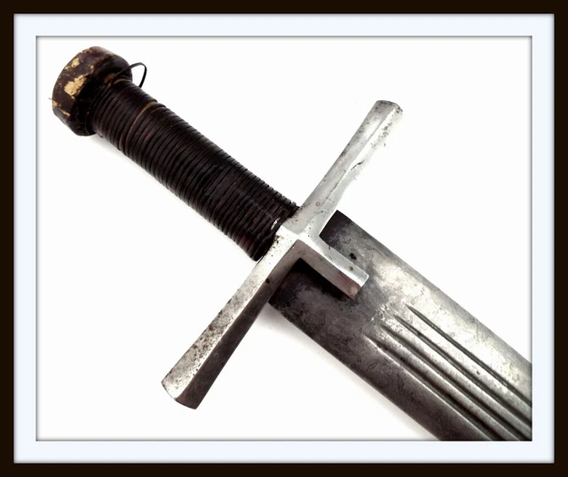 ANTIQUE MEDIEVAL ENGLISH Or Italian Crusader Knight Broad Sword, Very ...