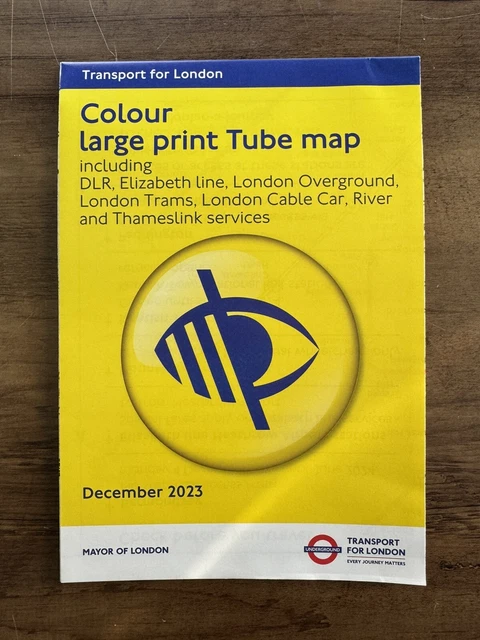 DECEMBER 2023 LARGE Print Tube Map - London Underground and Elizabeth ...