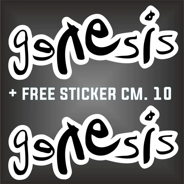 AUFKLEBER GENESIS MUSIC decal HARD ROCK METAL PUNK + 1 FREE STICKER CM ...