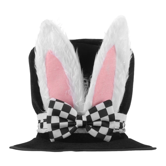 RABBIT HAT COSTUME Accessory Bunny Ear Hats High Woman Miss £10.75 ...