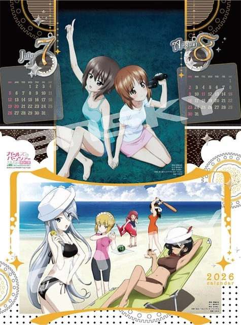 GIRLS UND PANZER Finale 2026 Wall Calendar CL-036 7 Sheets Anime PSL ...
