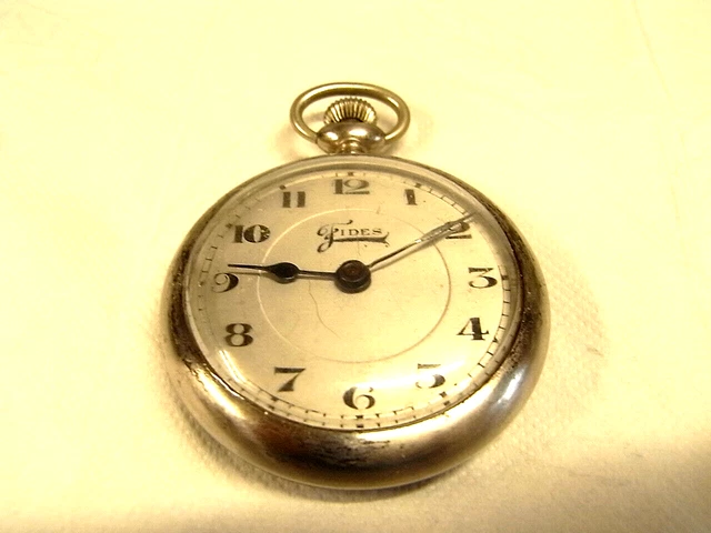 ANCIENNE MONTRE GOUSSET Fides Art Deco Pocket Watch Boitier Acier ...