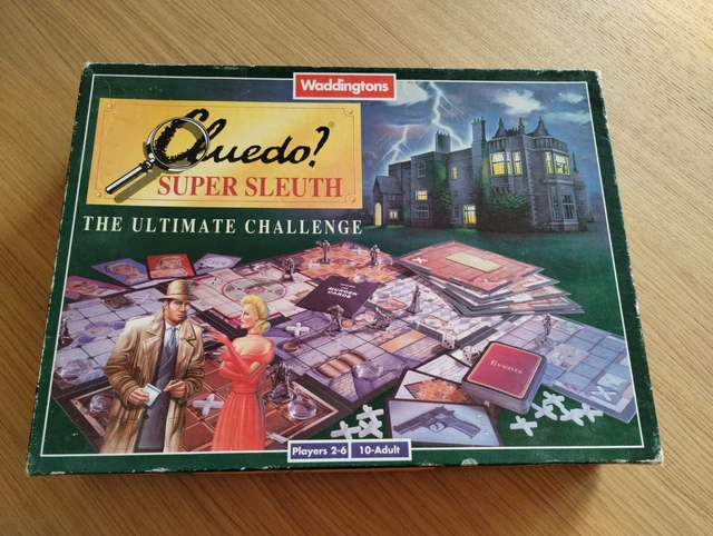 VINTAGE CLUEDO SUPER Sleuth Detective game Waddingtons 1995 £14.99 ...