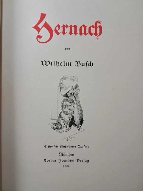 WILHELM BUSCH HISTOIRES Drôles Rimes Chansons Livre Humour Allemand EUR ...