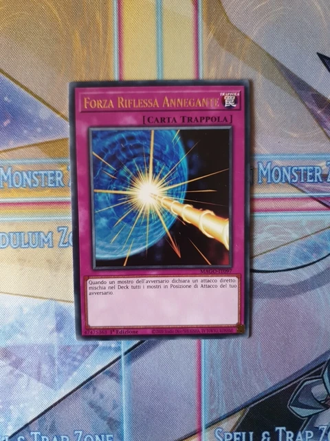 YU-GI-OH! FORZA RIFLESSA Annegante, raro (scritta oro), MAGO, ITA ...
