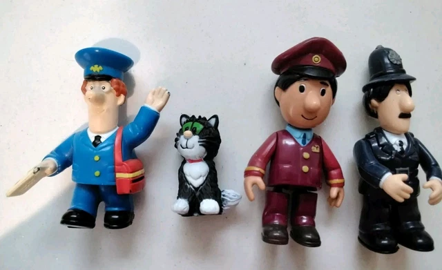 POSTMAN PAT ACTION Figure Bundle Set Ajay PC Selby Jess The Cat x 4 £8. ...