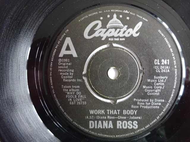 DIANA ROSS - Work That Body 1981 7" Vinyl Single. Cl 241. £0.99 ...