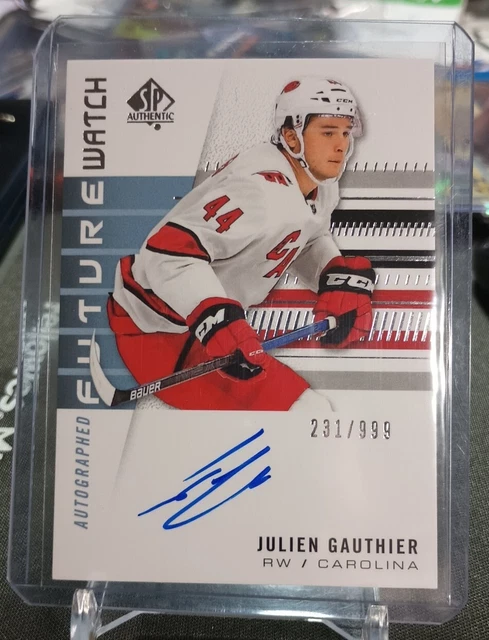2019-20 SP AUTHENTIQUE Julien Gauthier Future Montre Autographe RC #231 ...