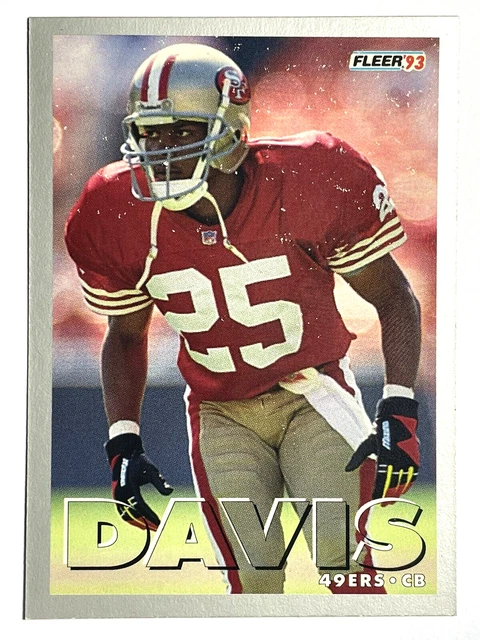 CARTE DE FOOTBALL Eric Davis San Francisco 49ers, Panthers, Broncos ...