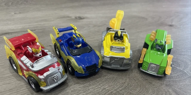 PAW PATROL MIGHTY Pups True Metal Die-cast Cars Rubble Rocky Rubble Lot ...