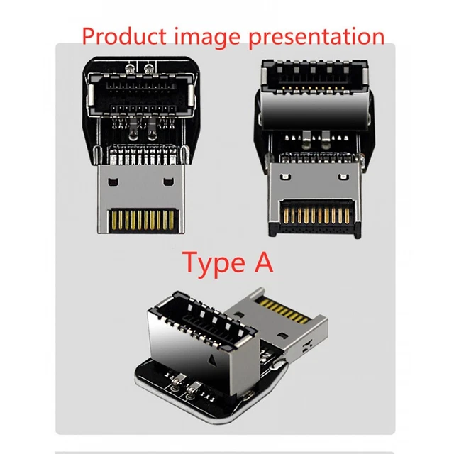ADAPTER CONNECTOR BLACK E-type Elbow Interface Motherboard Panel ...