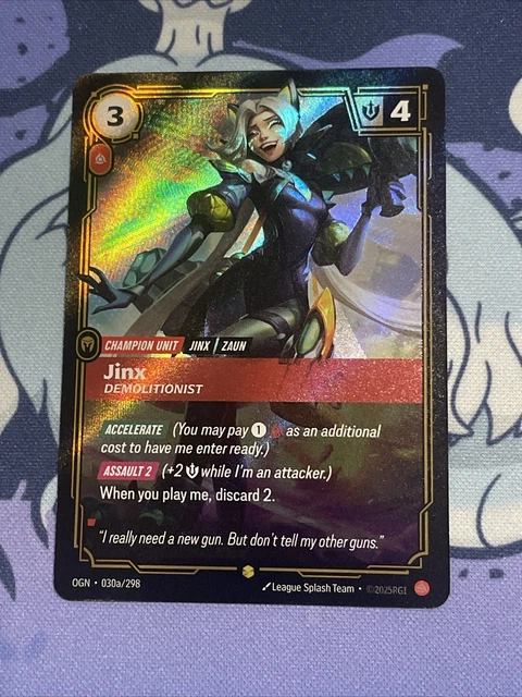 JINX DEMOLITIONIST 030A/298 Riftbound League Of Legends Origins ...