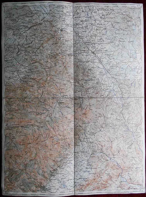 ORIGINAL MILITARY TOPOGRAPHIC Detailed Map South Serbia Kosovo Kacanik ...