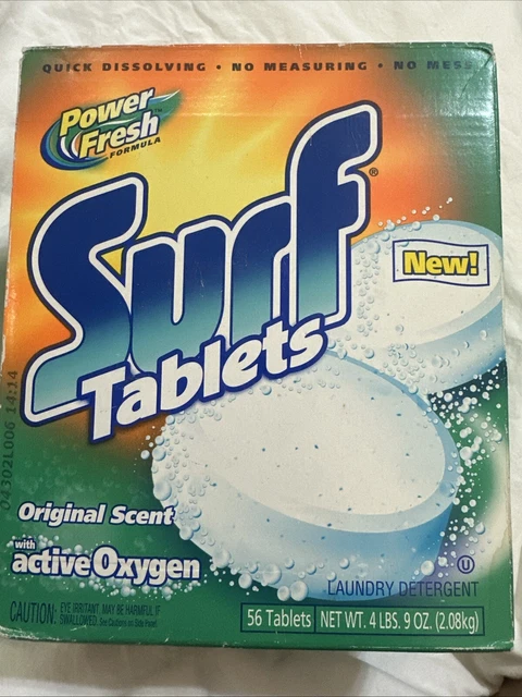 SURF TABLETS ORIGINAL Power Fresh Laundry Detergent Box Prop Soap VTG ...