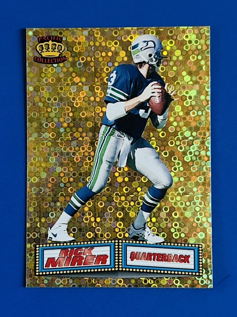 1994 PACIFIC CROWN Rick Mirer Seahawks Gold Marquee Prismes carte ...