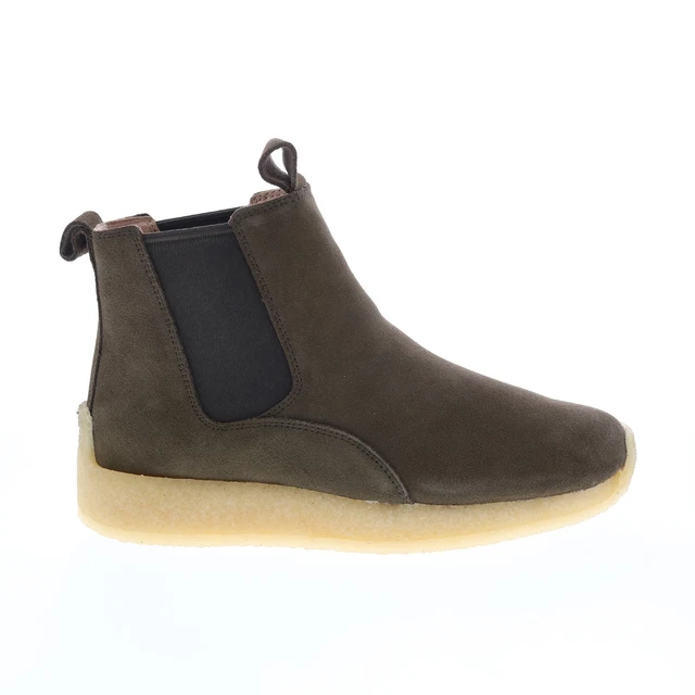 CLARKS RADLETT RONNIE Fieg Kith 26166757 Mens Green Suede Chelsea Boots ...