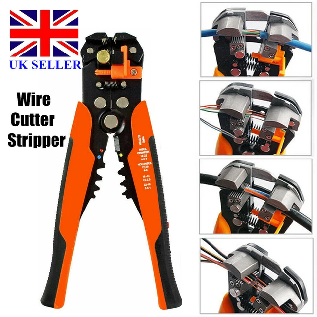 PROFESSIONAL ADJUSTABLE AUTOMATIC Wire Cutter Striper Terminal Crimping ...
