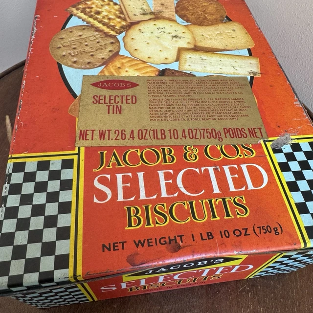 VINTAGE RETRO RARE Original Jacob’s Biscuits Tin Original Label Display ...