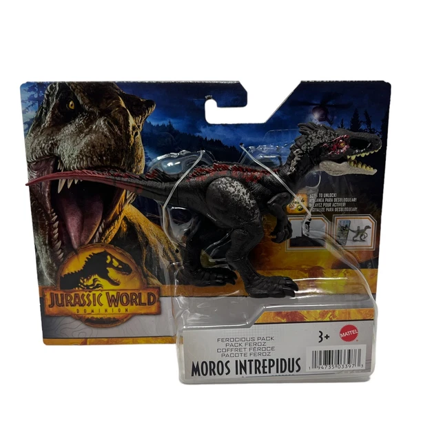 MATTEL JURASSIC WORLD Dominion Ferocious Pack Moros Intrepidus Dino ...