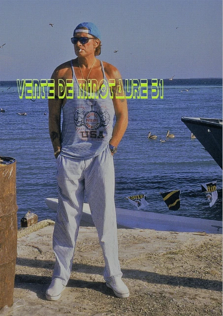 JOHNNY HALLYDAY - debout le long d'un port - affiche plastifiée EUR 6 ...