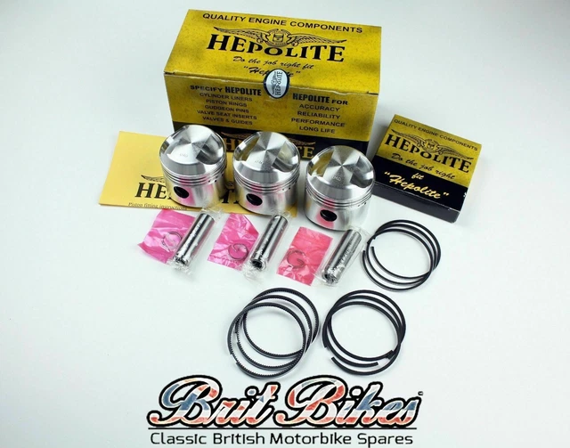 SET OF 3 Hepolite Pistons Triumph Trident T150 T160 750Cc - 67Mm +020 ...