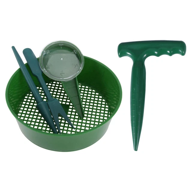 5 PZ ATTREZZI da giardino plastica piante grasse setaccio strumento per ...