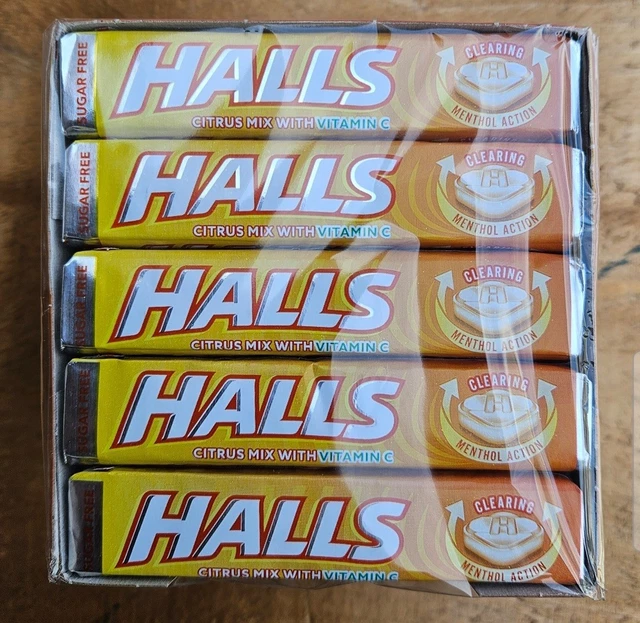 20 X HALLS Sugar Free Citrus Menthol Sweets (32g) £8.66 - PicClick UK