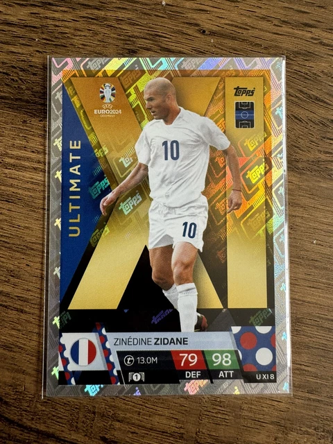 MATCH ATTAX EURO 2024 Zinedine Zidane France Ultimate XI Topps UEFA ...
