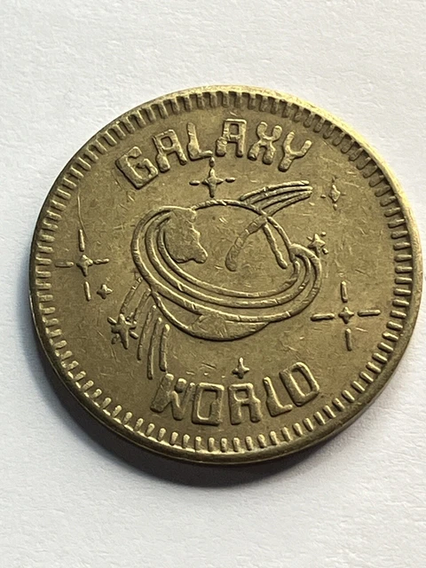 VINTAGE GALAXY WORLD Gala Lanes Arcade Token Kankakee Illinois Defunct ...