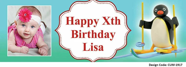 PERSONALISED PINGU BIRTHDAY Banners Designs! PVC/Vinyl 5ft x 2ft £21.99 ...