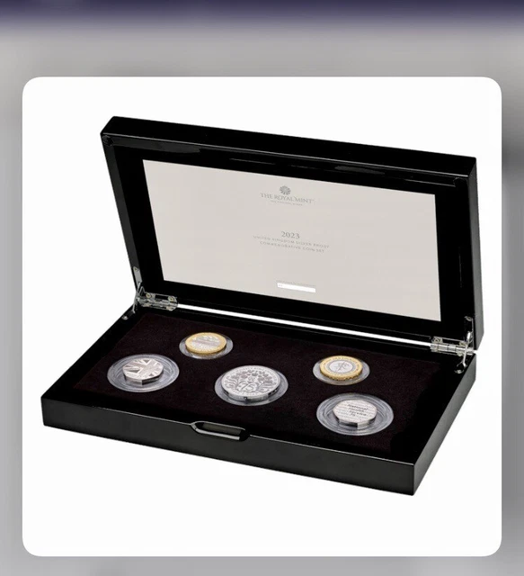 THE 2023 UK Silver Proof Coin Set .First Annual Set Portrait of King ...