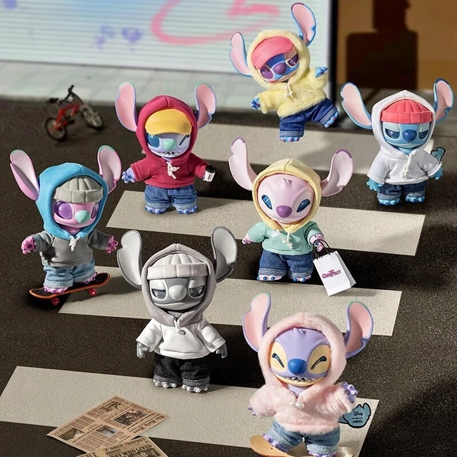 MINISO DISNEY STITCH Blind Box GenZ Street Confirmed Figure Vinyl Plush ...