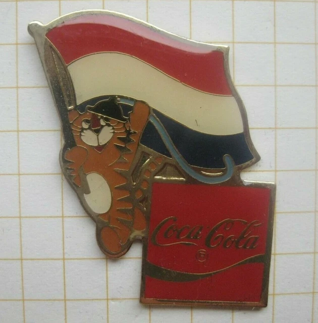 COCA-COLA / OLYMPIA SEOUL MASCOT HODORI / FAHNE NIEDERLANDE ... Pin ...