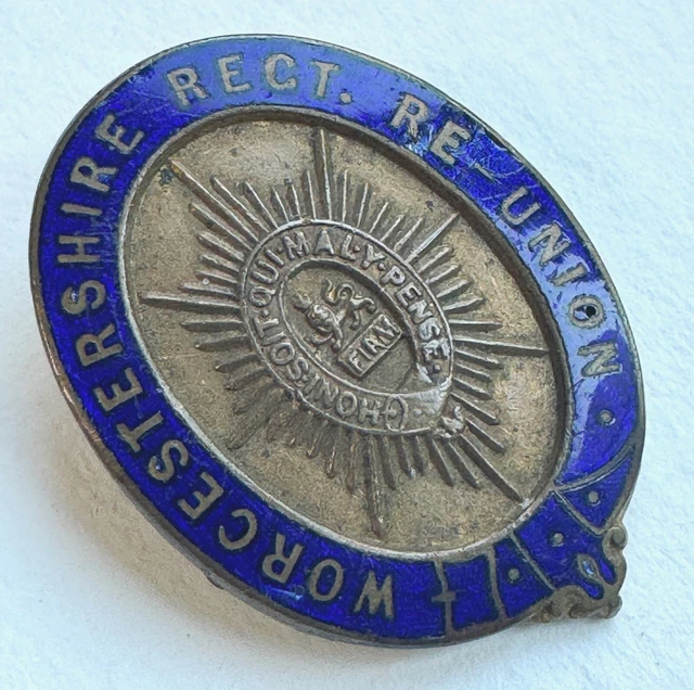 WORCESTERSHIRE REGIMENT - Original Ww1 Re-Union Badge £15.00 - PicClick UK