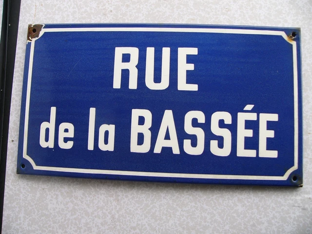 ANCIENNE PLAQUE DE rue émaillée de Lille 59 Nord Rue de LA BASSEE EUR 30,00 - PicClick FR