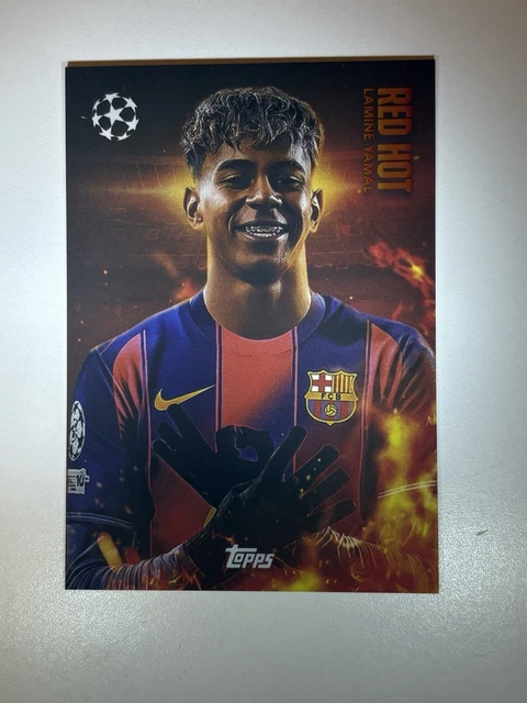 TOPPS MATCH ATTAX 2025/26 Red Hot Lamine Yamal RH-LY Ultra Rare 1:250 ...