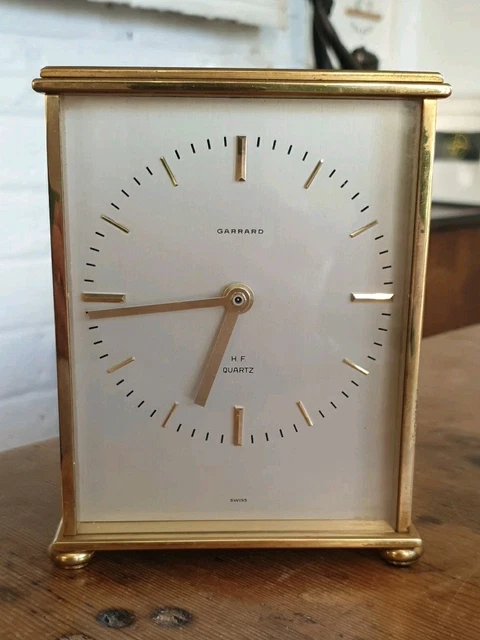 VINTAGE GARRARD CARRIAGE Clock 1960's GARRARD London Carriage Clock ...
