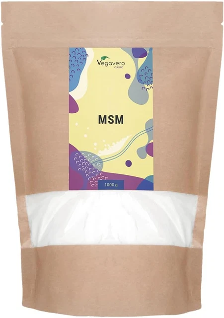 ORGANIC MSM POWDER 1000g, Pure & Lab-Tested - Vegan Sulphur Supplement ...