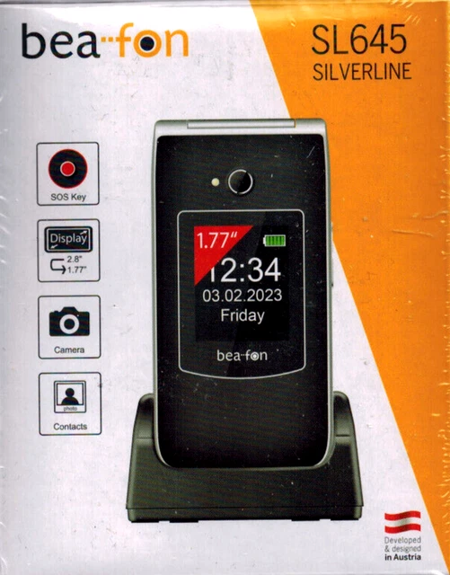 BEAFON SILVERLINE SL645 Klapphandy (schwarz), Farbdisplay, SOS Bea-fon EUR 47,90 - PicClick DE