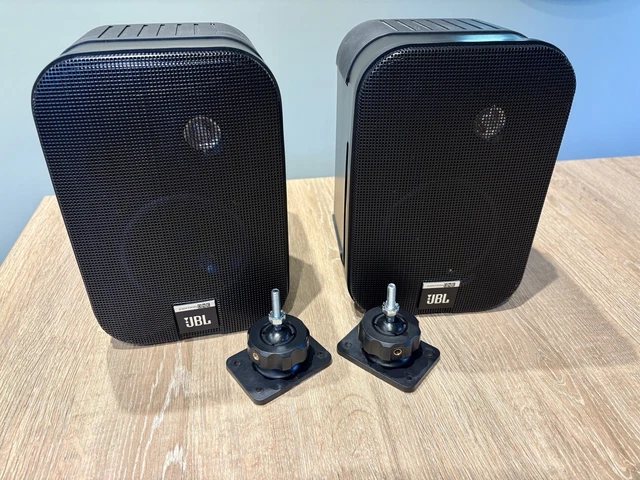 JBL CONTROL 1 Speakers Black Pair - Wall Brackets - Excellent Condition ...