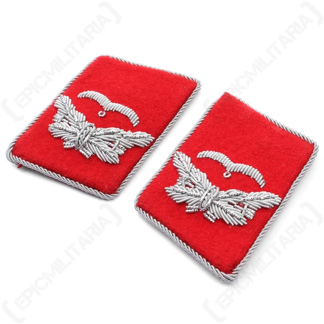 REPRODUCTION WW2 GERMAN Luftwaffe Flak Division Leutnant Collar Tabs ...