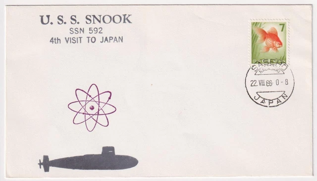SUBMARINE USS SNOOK SSN-592 Visit to Japan Naval Cover C8372 £3.94 - PicClick UK