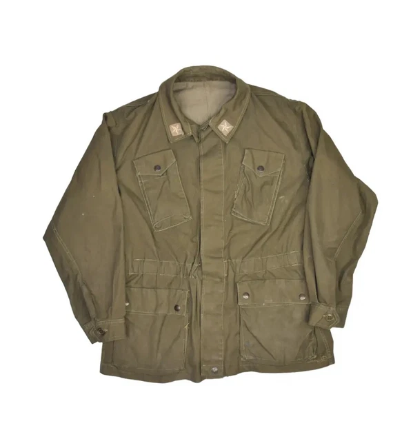 VINTAGE ITALIAN MILITARY Field Jacket Mens S Lightweight Army Combat ...