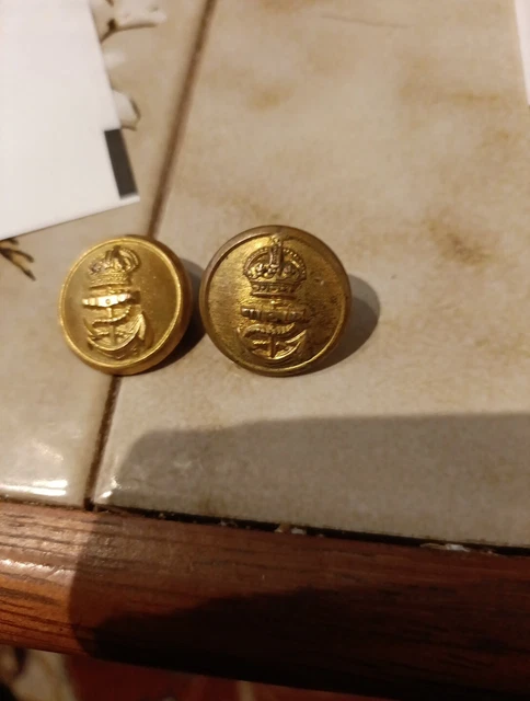 BRITISH ROYAL NAVY NAVAL BUTTONS WW2 ERA MILITARY 24mm £15.00 - PicClick UK