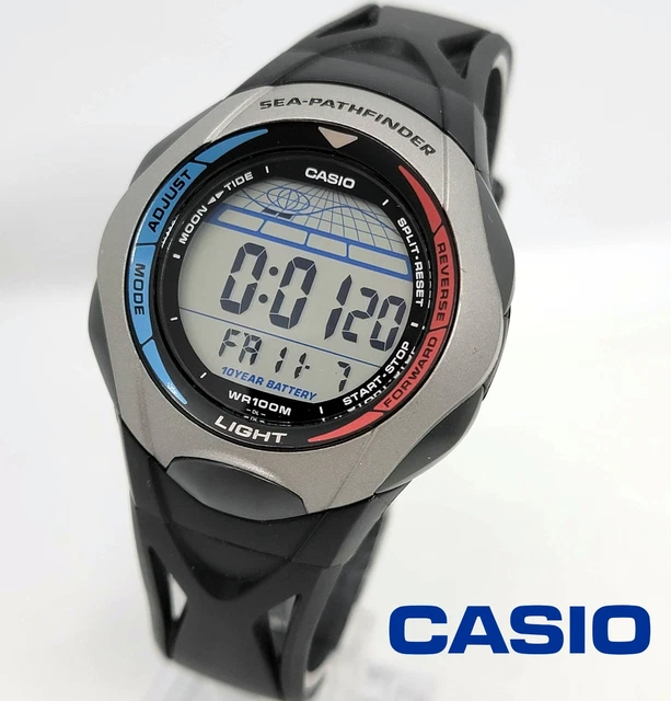 CASIO SPS-300 SEA Pathfinder men's quartz digital watch mod 2572 Moon ...
