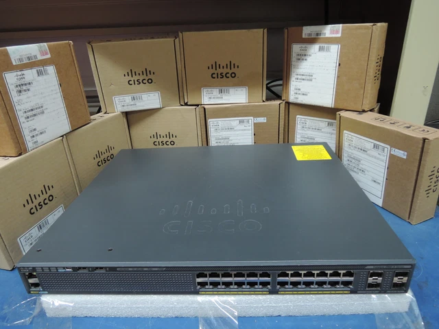 CISCO WS-C2960X-24PS-L 2960X 24 port POE switch.90 Day's warranty. Real ...